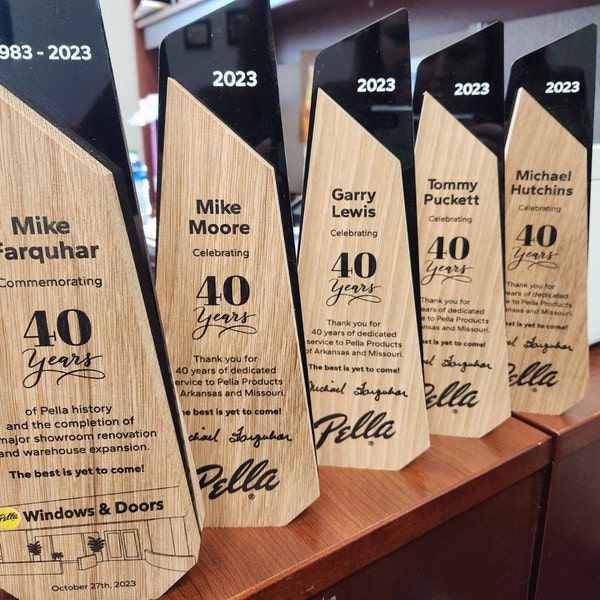 Solid Wooden Trophy, Personalized Irregular Shape Bespoke Award for ...