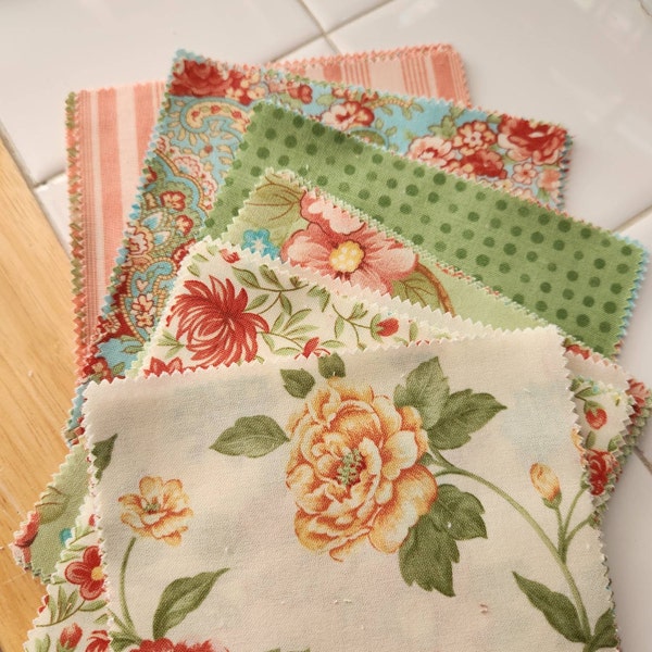1800's Reproduction Fabrics 5" Cotton Squares - Light/medium - 60 ...