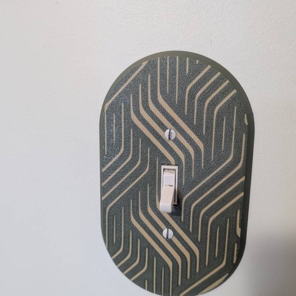 Vintage Oval-shaped Light Switch Plate Cover, Red Sunset Burst Rainbow ...