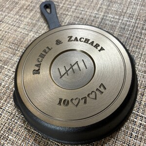 5 Inch Engraved Cast Iron Skillet Custom Anniversary, Decorative - Etsy