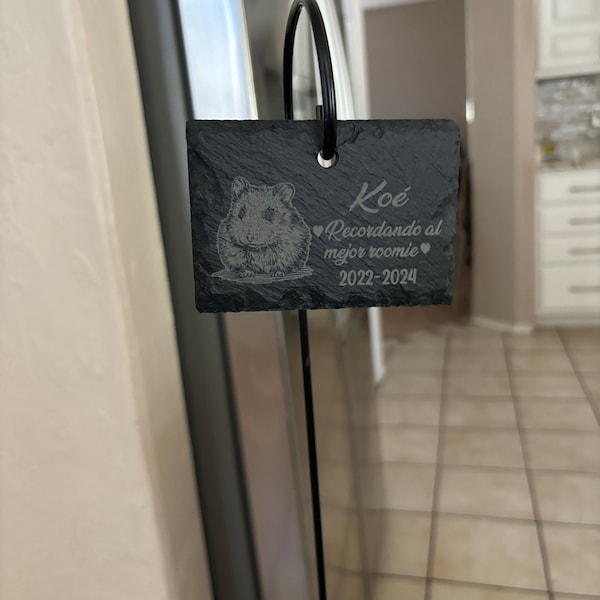 Personalized Hamster Memorial Slate Stone: Engraved Pet Grave Marker - Etsy