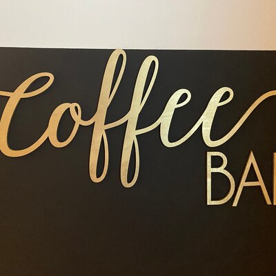 Coffee Bar Wall Sign, Coffee Sign No Backboard Kitchen Office Break ...