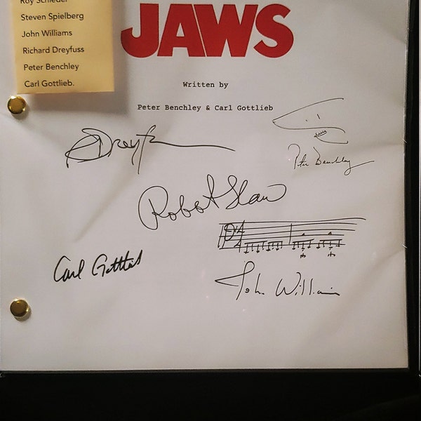 Jaws Movie Script Original Full Screenplay - Etsy