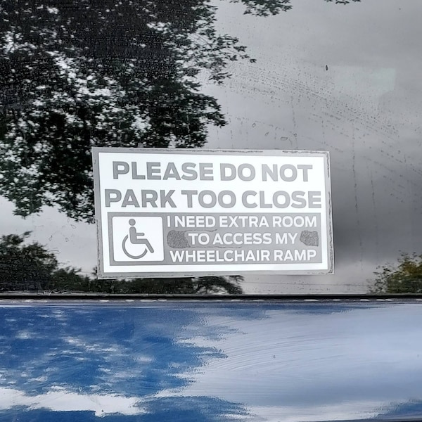 Disability Sticker | Access to Wheelchair Ramp Car Sticker | Please Do ...