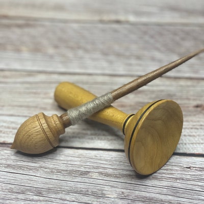 Walnut Wood Spindle Display Stand for Drop and Support Spindles holds ...