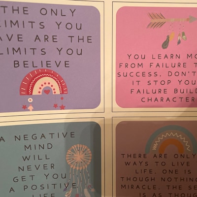 Inspirational Quote Cards, Mindfulness Cards, Inspirational Messages ...