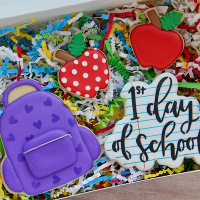 1st Day of School or First Day of School Hand Lettered Cookie Cutter ...