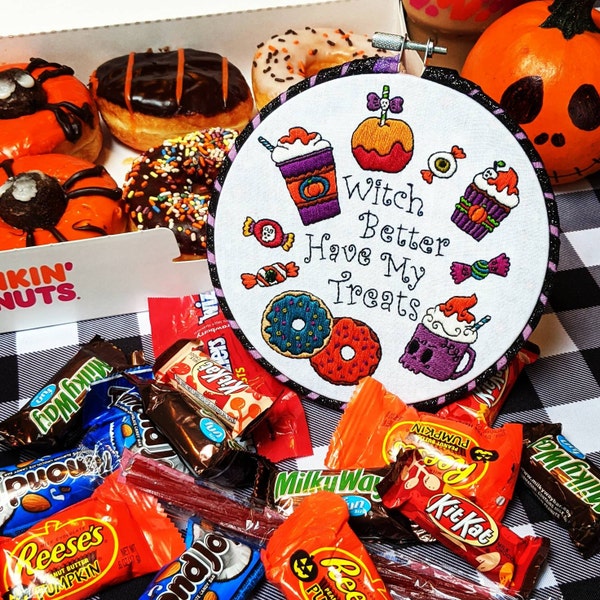 Trick or Treat Halloween Candy Clipart Illustration Set, Cupcake Skull ...