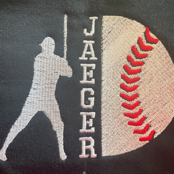 Split Name Baseball Embroidery Design, Split Baseball Embroidery Design ...