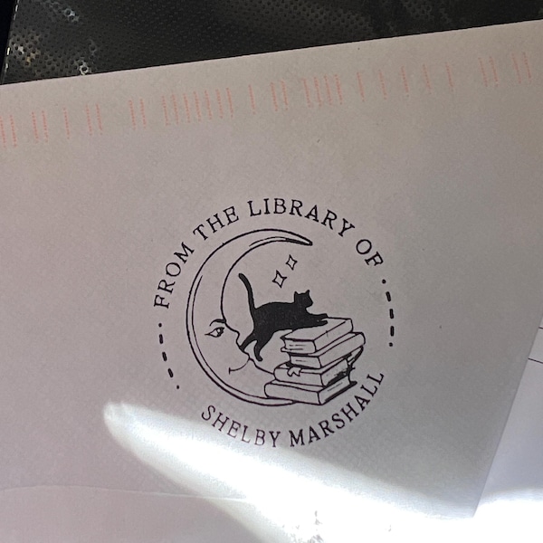 PERSONALIZED BOOK STAMP From the Library of Stamp Mystical Custom Self ...