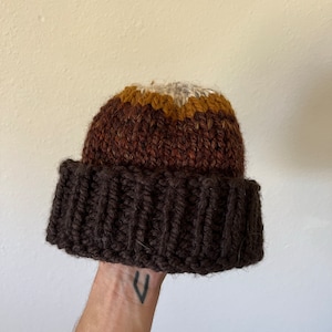 Custom Multi-colored Beanies Hand Knit Chunky Beanies Cozy ...