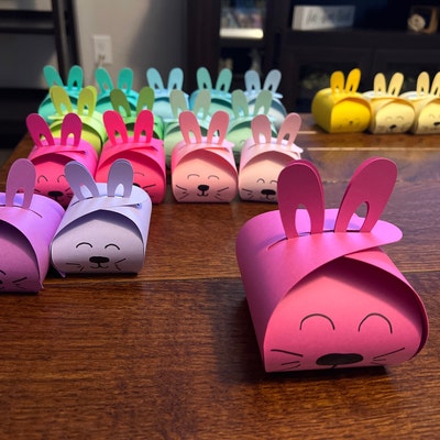 Easter Bunny Box Template SVG, Gift Box SVG, Party Favor, Box Template ...