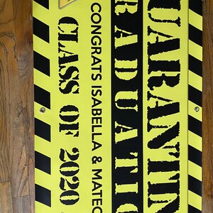 Quarantine Graduation 2020 Vinyl Banner Sign Free Overnight Shipping - Etsy