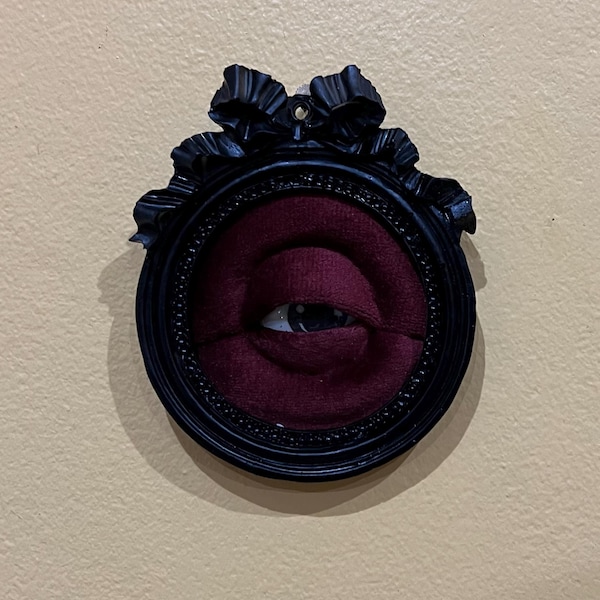 Monster Eye in Mini Ornate Frame - Quirky Spooky Eclectic Handmade Wall ...