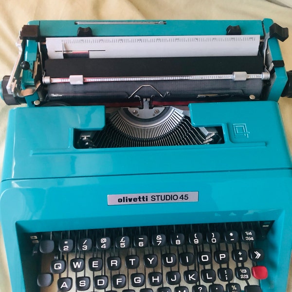 Imperial Litton 201 Typewriter in Teal and Cream. Original Case and New ...