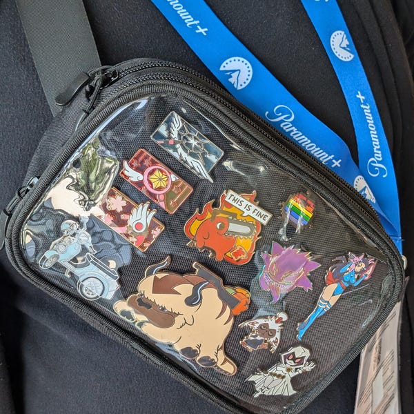 Pin Belt Bag - Ita Bag, Pin Display Bag, Clear Pocket Display Bag, Pin ...