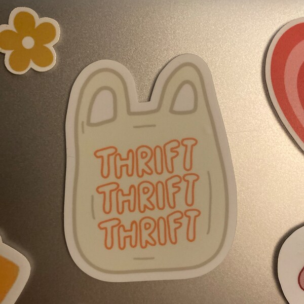 Thrift Tote Vinyl Sticker - Etsy