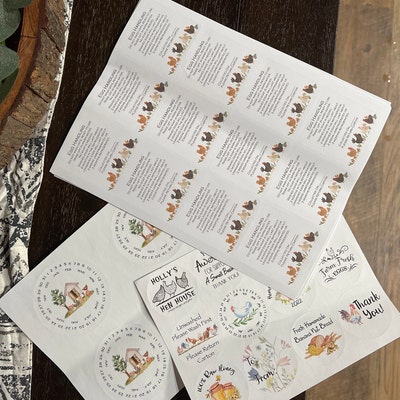 36 Custom Cottage Bakery Law Labels Stickers 2.5 Square - Etsy