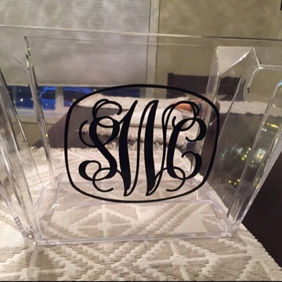 Monogram Car Decal, Monogram Wall Decal, Custom Vinyl Decal, Monogram ...