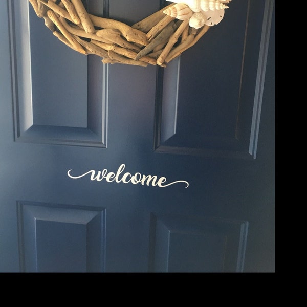 Welcome Door Decal, Cute Welcome Sticker Greeting for Home Phrase ...