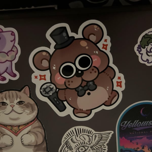 FNAF Inspired Stickers Ft. Freddy, Bonnie, Chica, Foxy, Sun, Moon ...