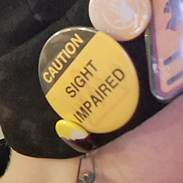 CAUTION Badges Furry Nonverbal Communication Pin for Comic Cons/meetups ...