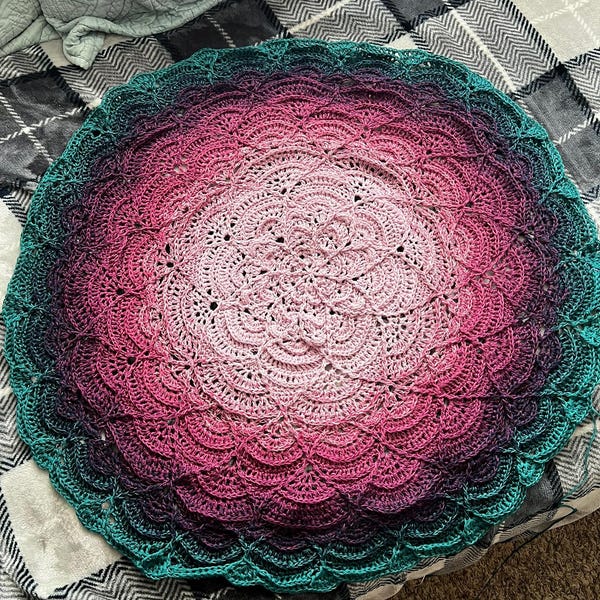 Flower Puddles Mandala Blanket Crochet Pattern - Etsy