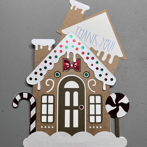Gingerbread House Gift Card Holder Svg, Gingerbread House Cut File Svg ...