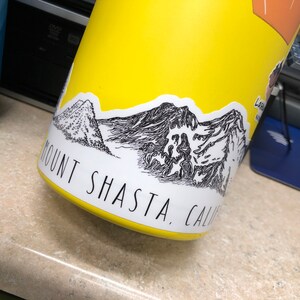 Mt. Shasta Bumper Sticker Mount Shasta Pen & Ink Sticker Premium ...