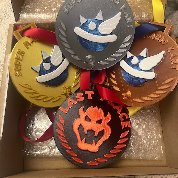 Set of 3 Super Mario Kart Tournament Placement Medals - Etsy
