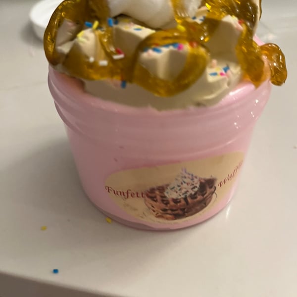 Funfetti Waffle DIY Slime Cake Scented Clay Sprinkles Asmr Stress ...