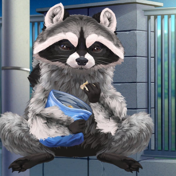 Racoon Vtuber Avatar - Full Body/fully Rigged Live2d Model - Etsy