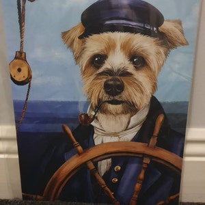 Sea Captain, Pet Portrait, Custom Pet Portrait, Royal Pet Portrait, Pet ...