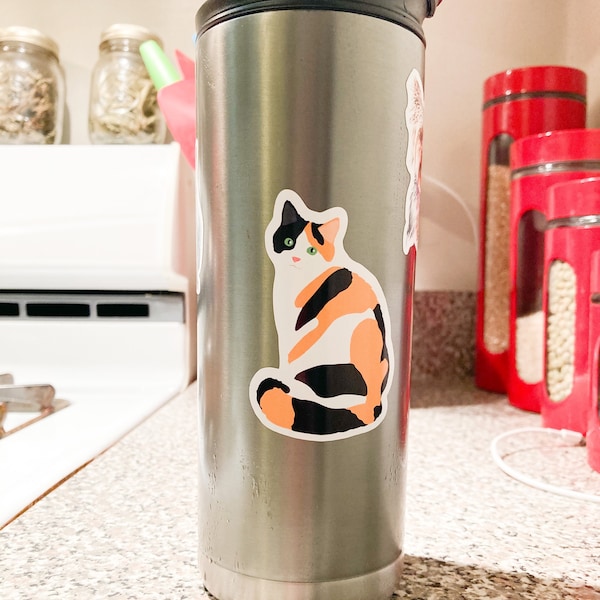 Calico Cat Sticker, Calico Lover, Calico Mom, Calico Drawing, Calico ...