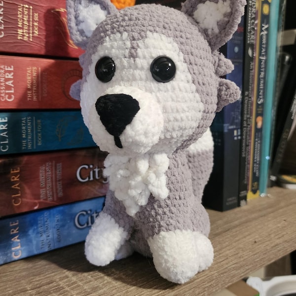 Crochet Dog Pattern Bobo the Husky Puppy Plushie. Amigurumi Dog Pattern ...