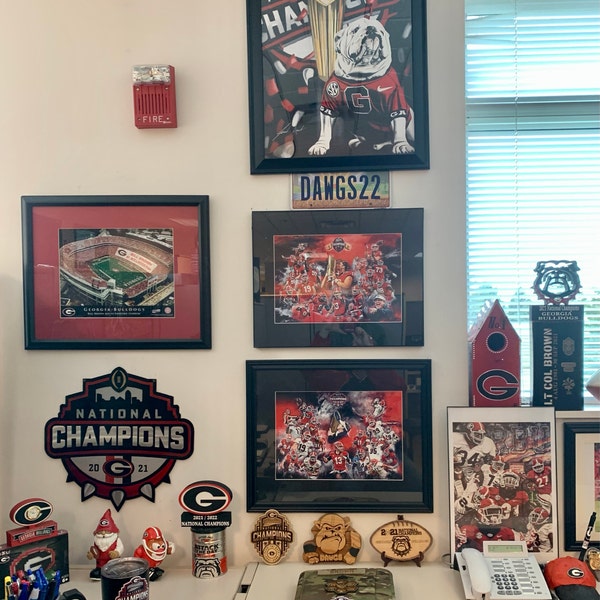 Collage of Georgia Football Player Coming Down the Tracks - Etsy