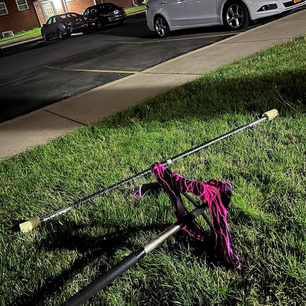 Pair of Fire Torch - Fire Eating / Fleshing Torches - Rubber Skull ...