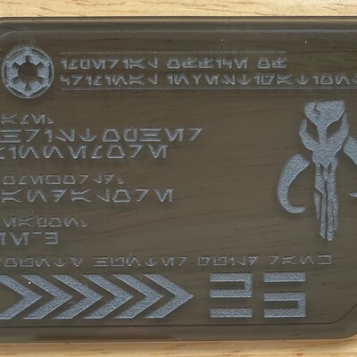 Star Wars Bounty Hunter Licence - Etsy