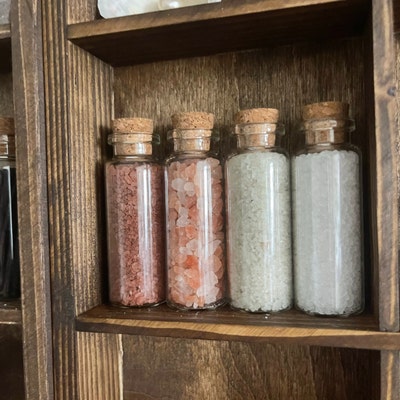 Witches Salt Set in Glass Vials, Wiccan Salt Set, Protection Salt ...