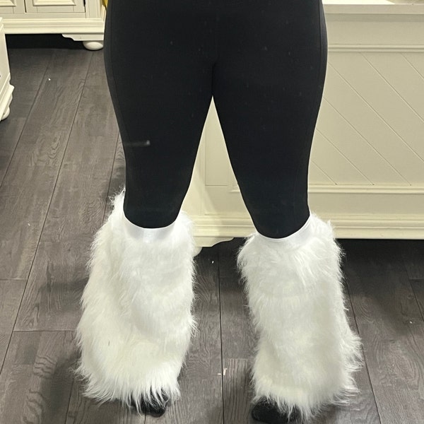 Fluffy Furry Leg Warmers and Cuff Set Neon Plain Faux Fur Lots of ...