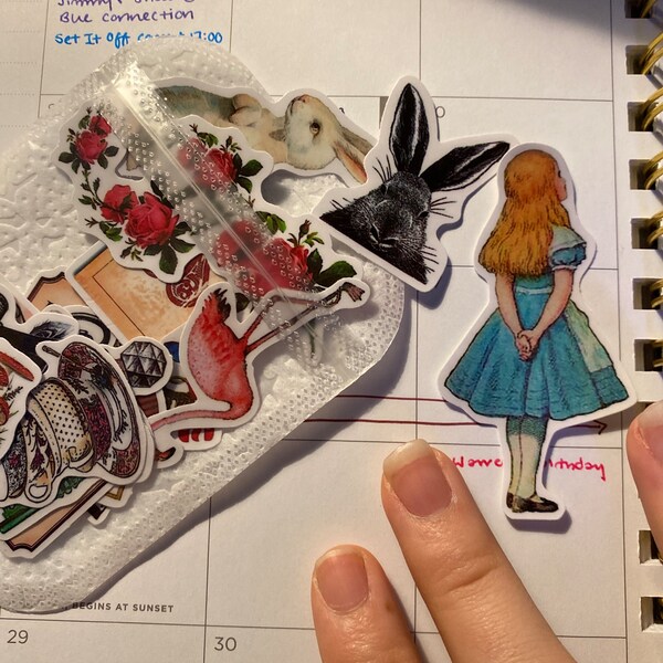 Embellishment Stickers Cute Animals, Vintage Items & Fall Nature - Etsy