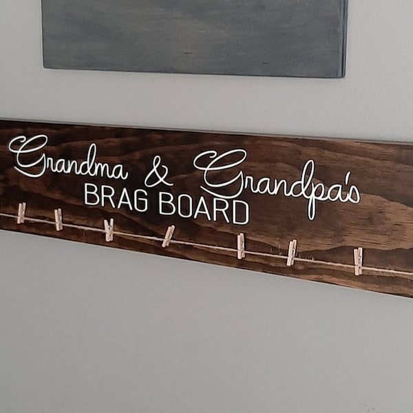 Custom Painted Brag Board Photo Display - Choose Name, Color, Size ...