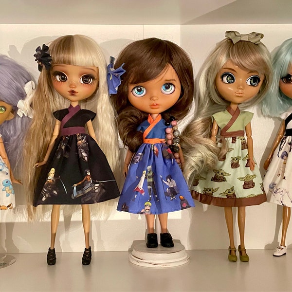 Pullip Doll Dress Clothing Obitsu (pink Hemp Leaf) - Etsy