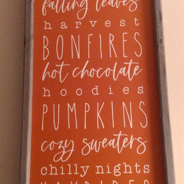 Fall Sign, Pumpkins Sign, Fall Decor, Fall Favorites Sign, Harvest ...