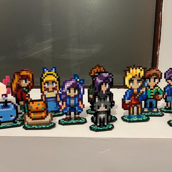 Sonic, Tails, Knuckles, Cream & Chao, Amy Rose From Perler Beads, Sega ...