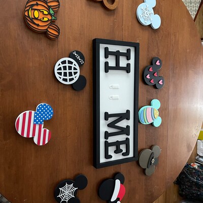 Interchangeable Mouse Head Home Sign Home Seasonal Mickey Home - Etsy