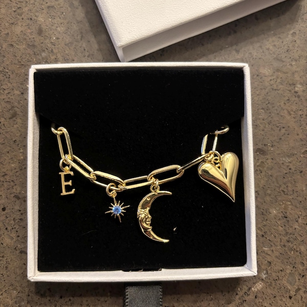 Build Your Own Custom Charm Bracelet. Gold Charm Bracelet. Custom Charm ...