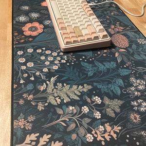 Mystical Forest Desk Mat, Nightcore Anime Art, Green Firefly Pad ...