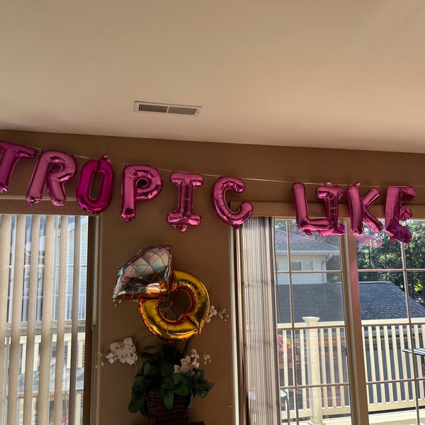 Tropic Like Its Hot Banner | Tropical Bachelorette Party | Tropical ...