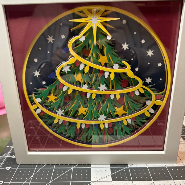 3D CHRISTMAS TREE Svg - 3D Christmas Svg - CHRISTMAS Shadow Box Svg ...